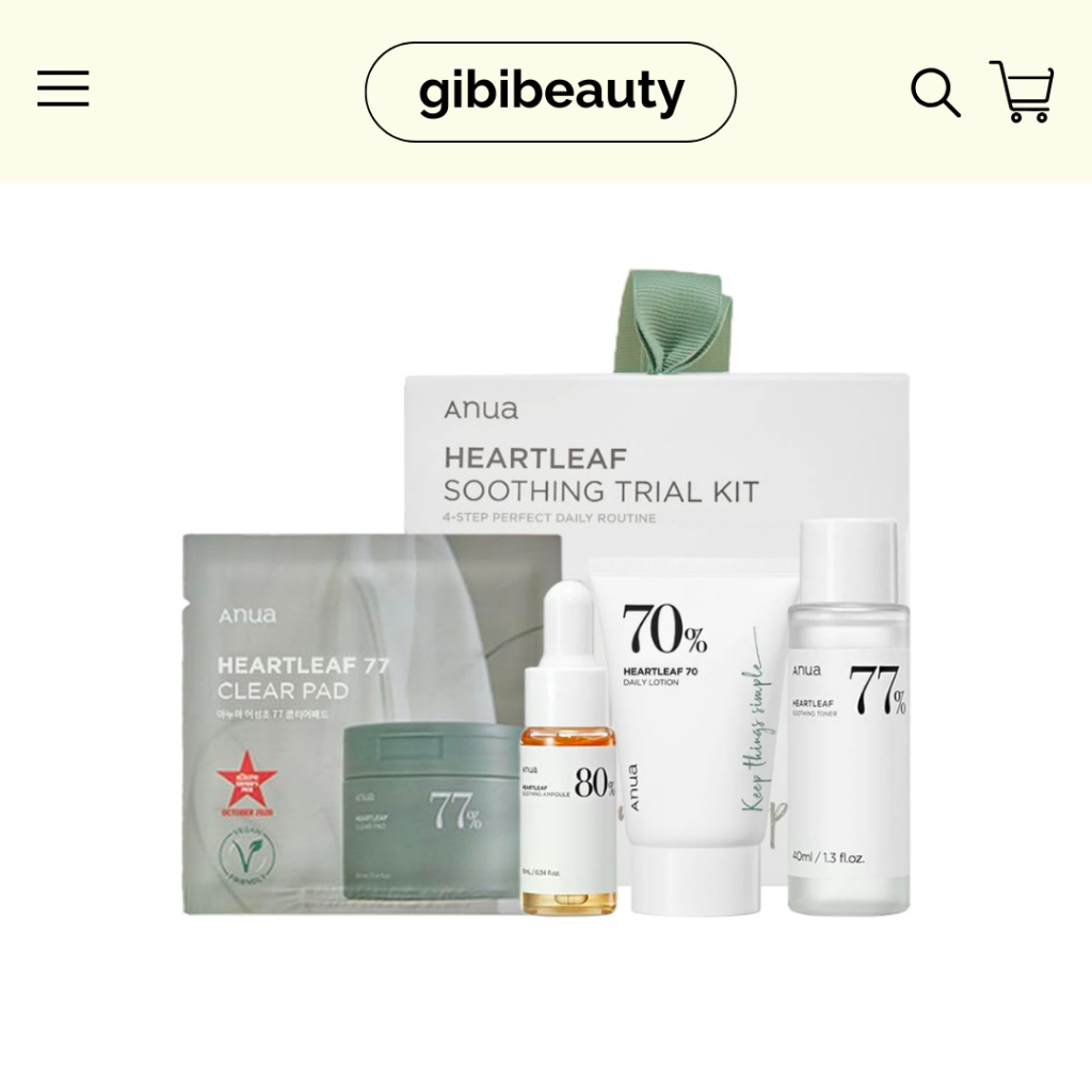 Anua Heartleaf Soothing Trial Kit | Shopee Singapore