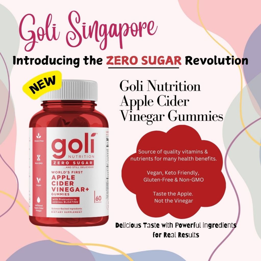 NEW Goli Nutrition Zero Sugar Apple Cider Vinegar Gummies with Vitamin ...