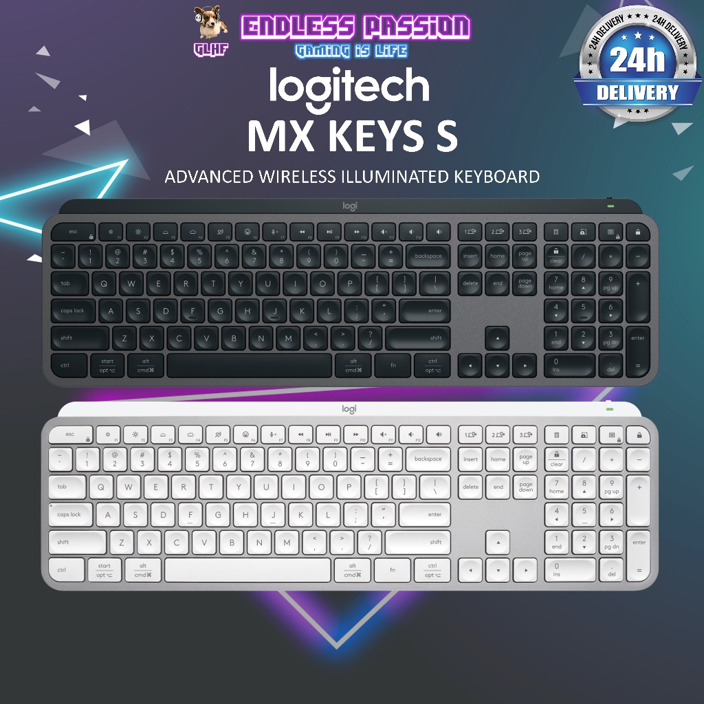 Logitech MX Keys S Advanced Wireless Illuminated Keyboard | Shopee Singapore