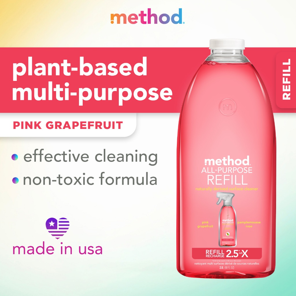 Method All-Purpose Natural Surface Cleaner Refill Pink Grapefruit (2L ...