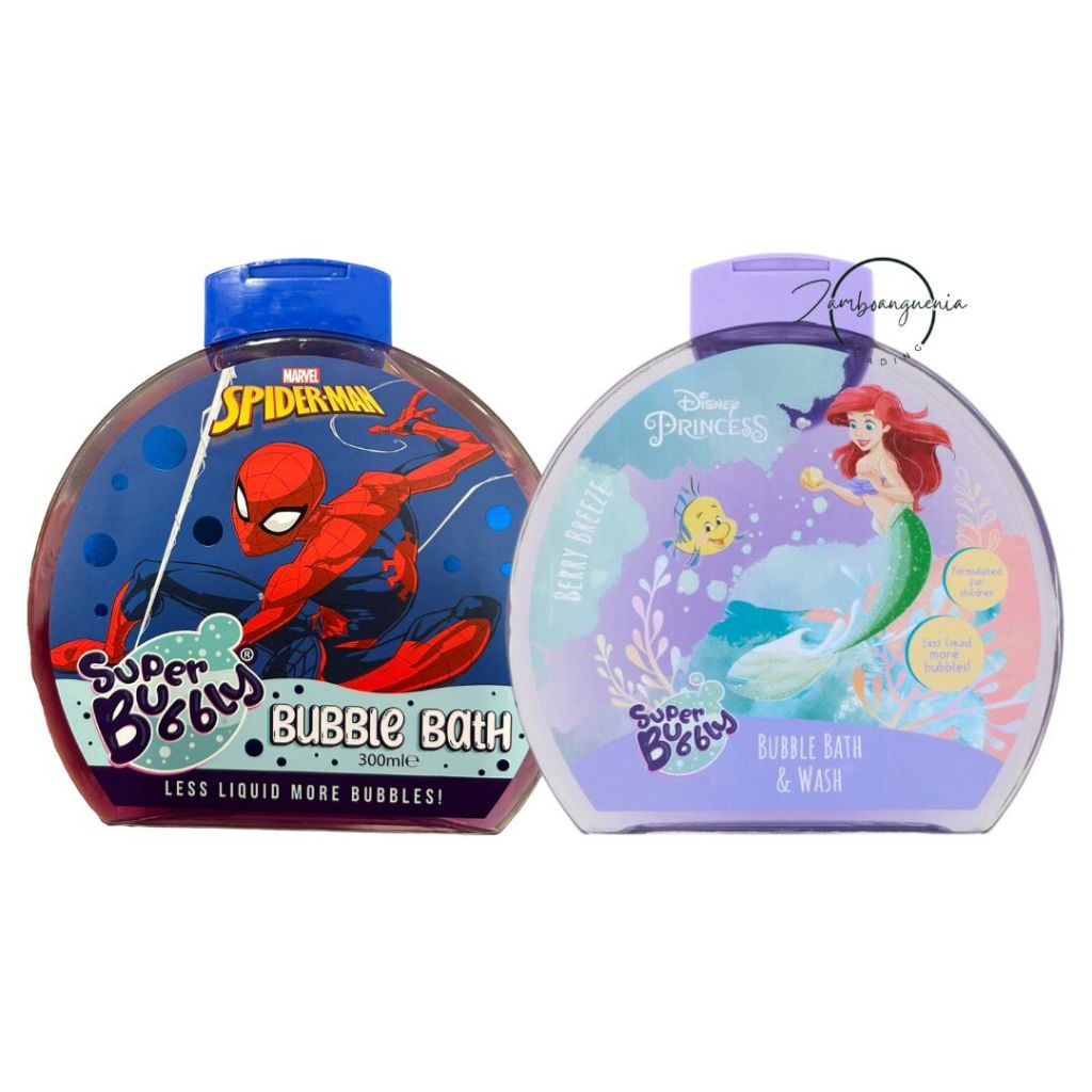 SUPER BUBBLY Bubble Bath & Wash (Spider Man | Little Mermaid) (300mL ...