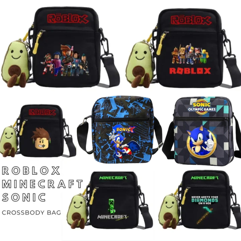 Mine craft bag Crossbody messenger bag Roblox shoulder bag sonic ...