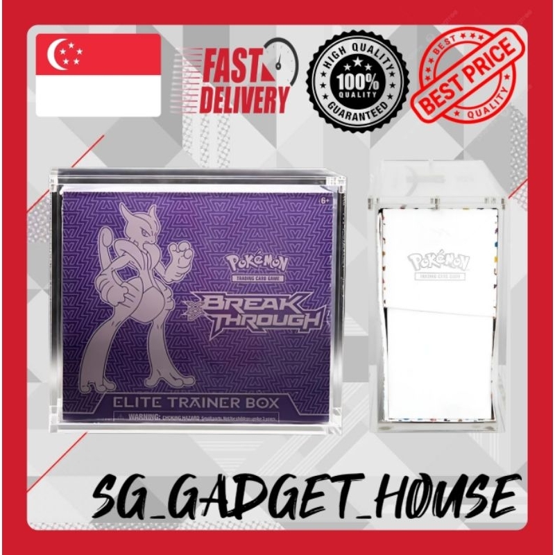 🇸🇬Local Seller🇸🇬 Pokemon Elite Trainer Box Acrylic Case / Booster Box ...