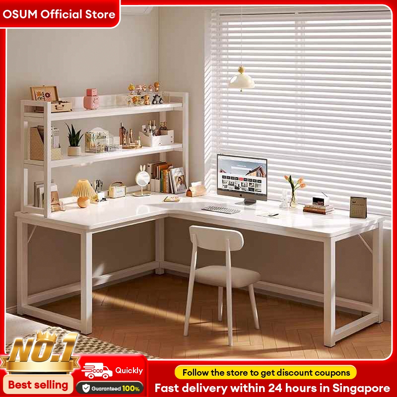 Computer Table with Book L Shape Table Corner Gaming Table office table ...