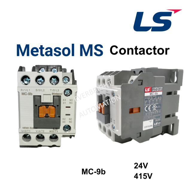 LS MC-9b 24VDC 415VAC 3 Pole Magnetic Contactor UR-02 Interlock Unit MT ...