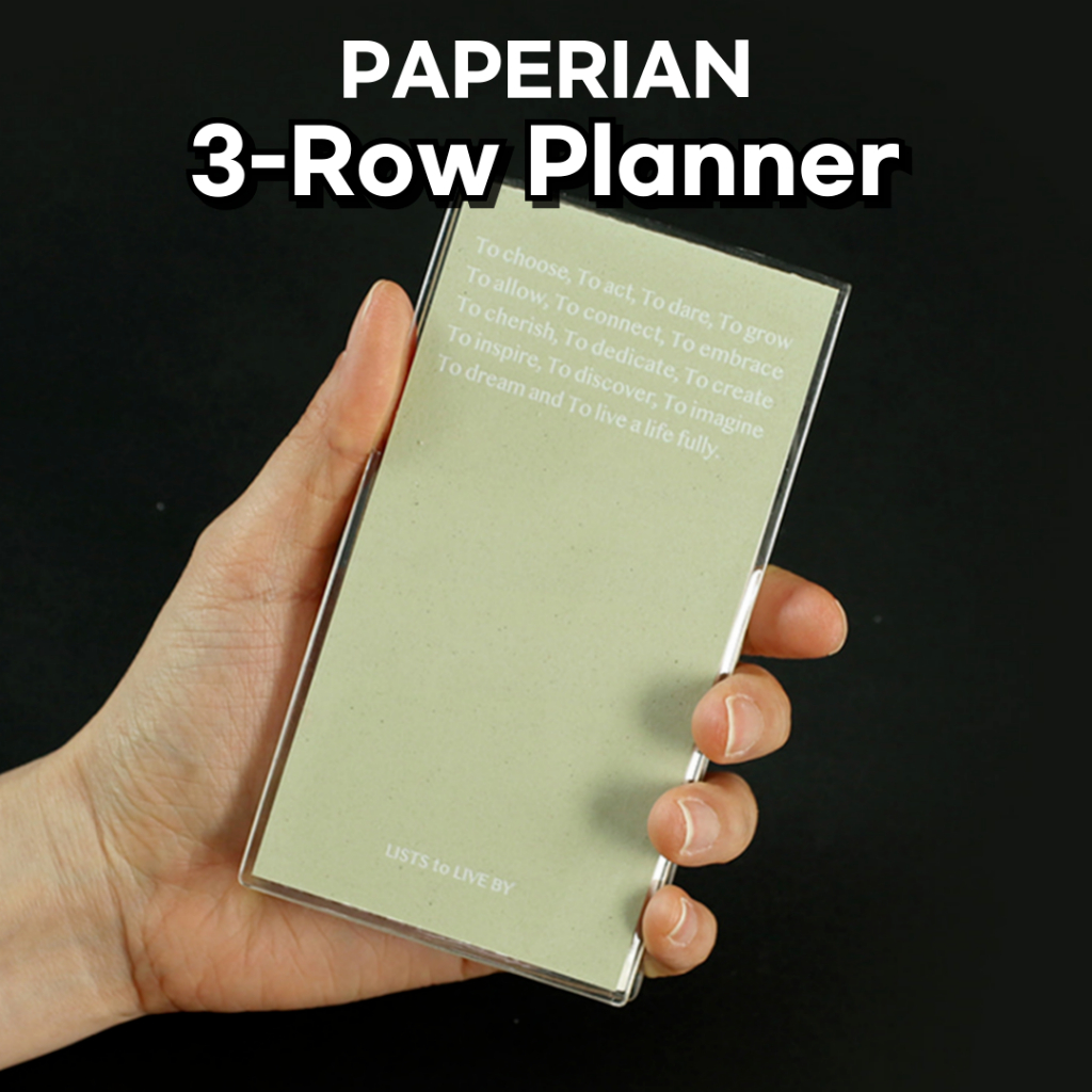 PAPERIAN Compact 3-Row Weekly Planner - 66x126mm Pocket Notebook | 4 ...