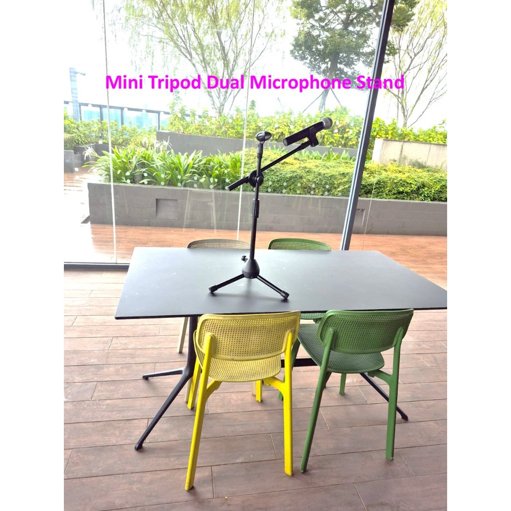 Adjustable Mini Tripod Dual Mount Mic Microphone Stand for Children and ...