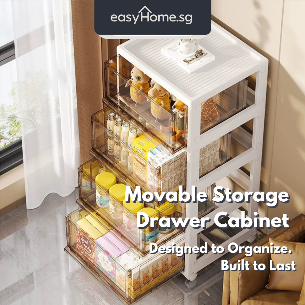 Easyhome.sg Multipurpose Storage Trolley Moveable Storage Drawer ...