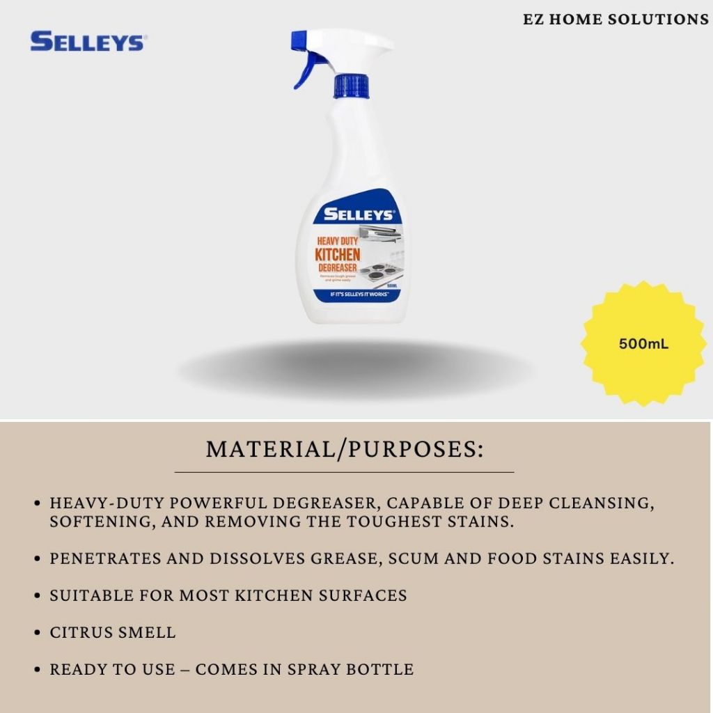 SELLEYS Heavy Duty Kitchen Degreaser – Powerful Grease and Grime ...