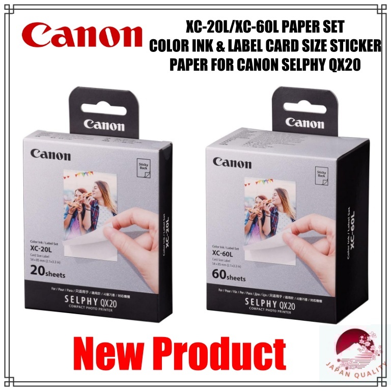 【Direct from Japan】Canon XC-20L/XC-60L PAPER SET COLOR INK & LABEL CARD SIZE STICKER PAPER FOR ...