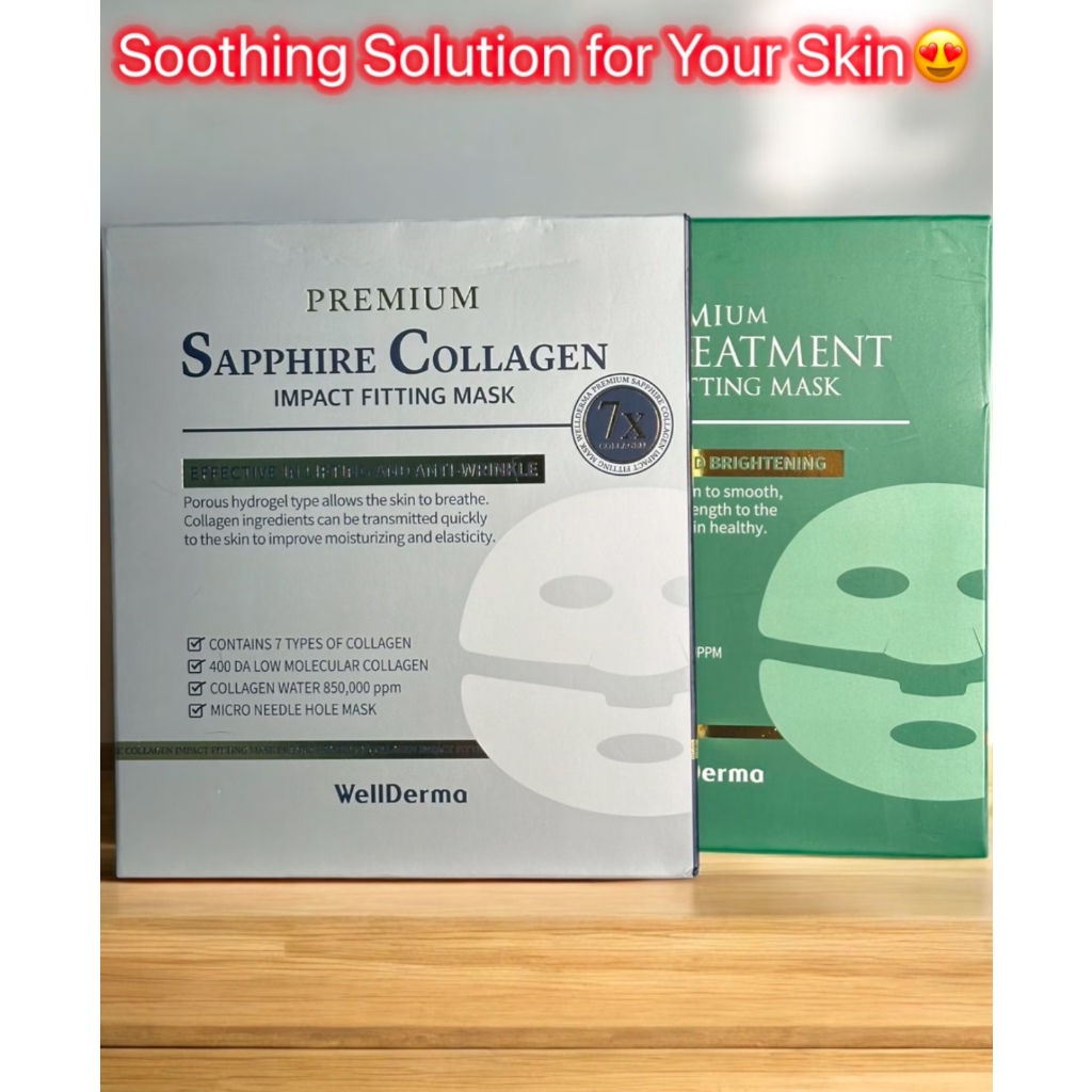 [Wellderma] Cica Mask Pack & Collagen Mask Pack (4 Sheets Per Box ...