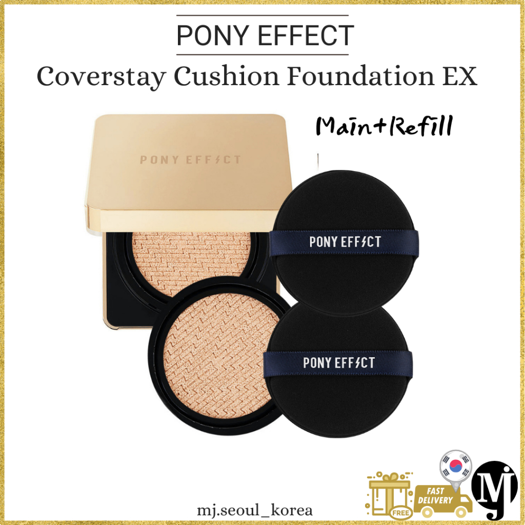 PONY EFFECT COVERSTAY CUSHION FOUNDATION EX(Main+Refill) | Shopee Singapore