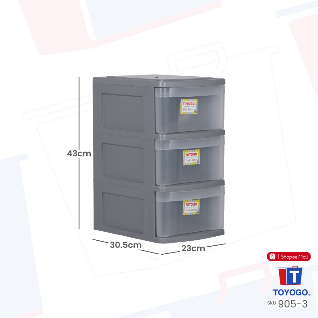 TOYOGO 3-Tier A4 Storage Drawer (905-3) | Shopee Singapore