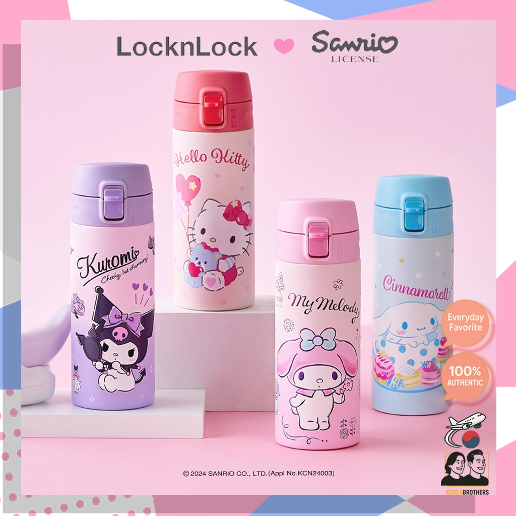 LocknLock x Sanrio School Fit One Touch Tumbler 400ml / Sanrio Kids ...