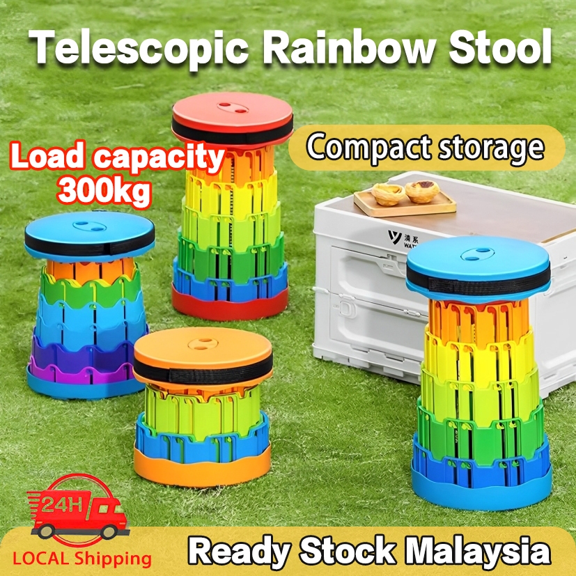 [24H]Outdoor Foldable Telescopic Stool Camp Chair Travel Fishing Stool ...