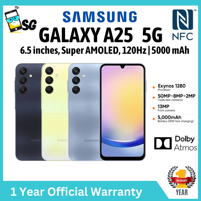 Samsung A25 5G (8GB/128GB) NFC | 5000mAh Battery | 1 Year Samsung ...