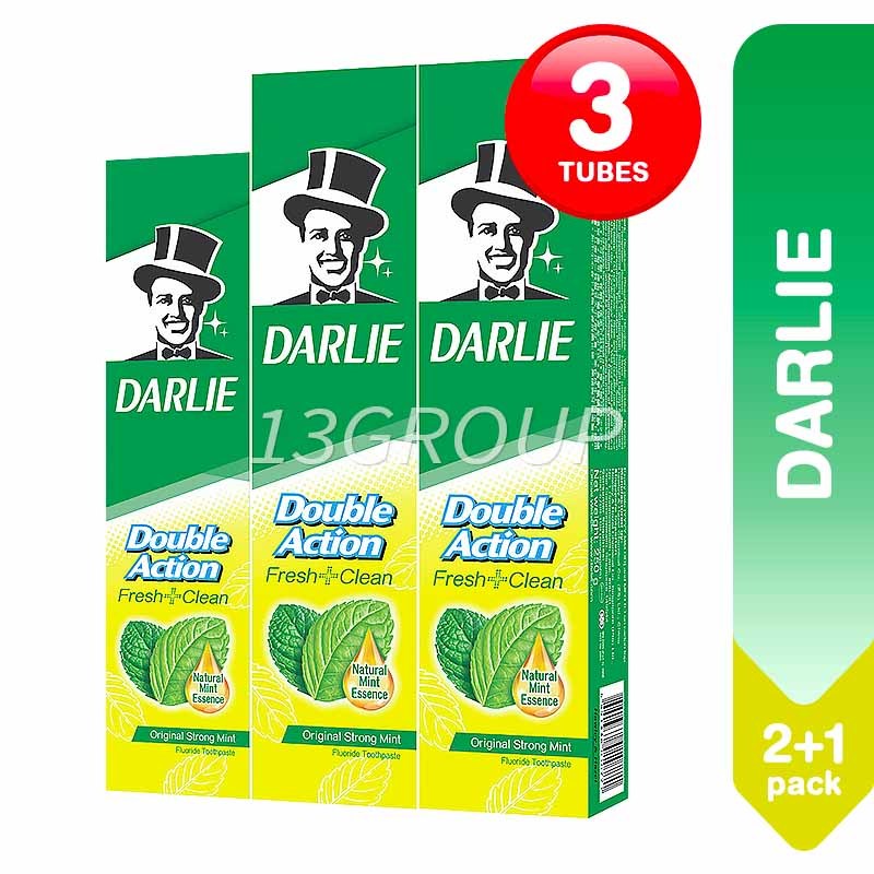Darlie Double Action Original Strong Mint Fluoride Toothpaste, 2x225g ...