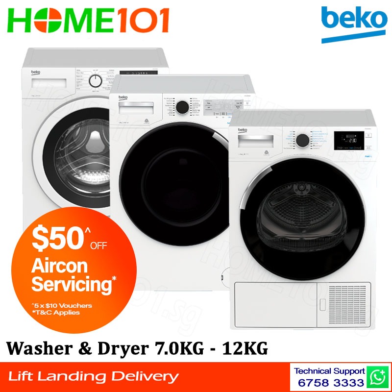 Beko Front Load Washer / Dryer 7.0KG - 12KG WTE7636X0 I WCV8746X0 I ...