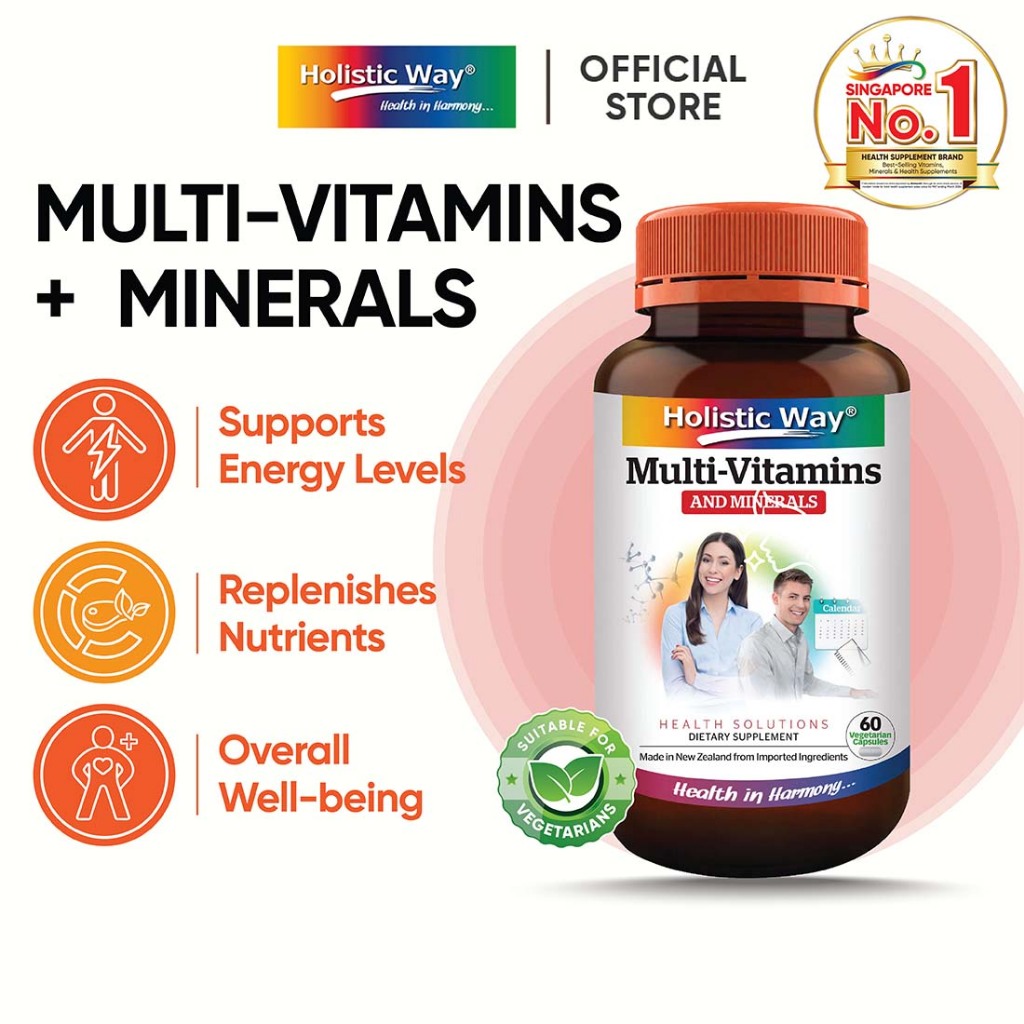 Holistic Way Multi-Vitamins And Minerals (60 Vegetarian Capsules ...