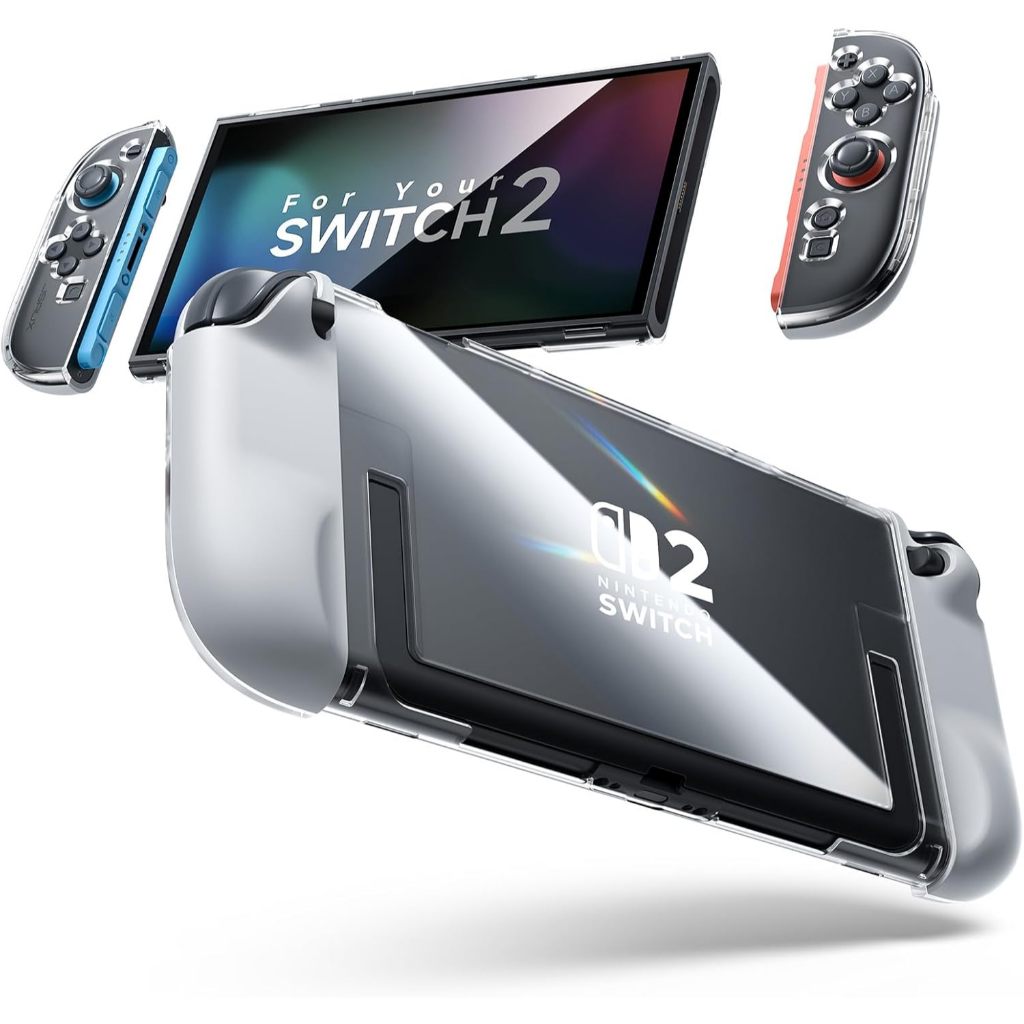 JSAUX Nintendo Switch 2 Dockable Protective Case PC TPU Transparent ...