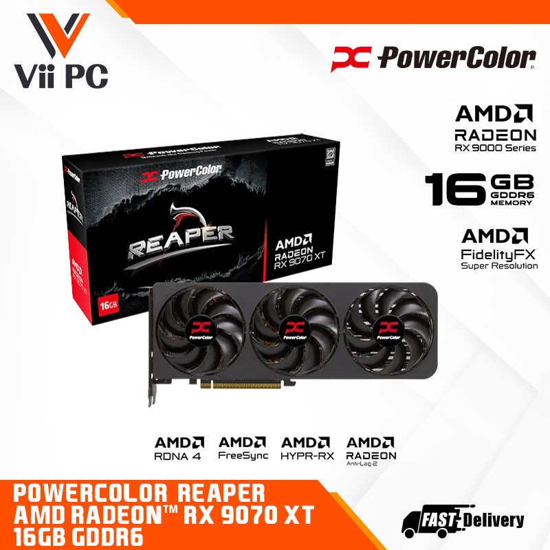 POWERCOLOR Reaper AMD Radeon RX9070XT OR 9070 / RX 9070XT OR 9070 16GB ...
