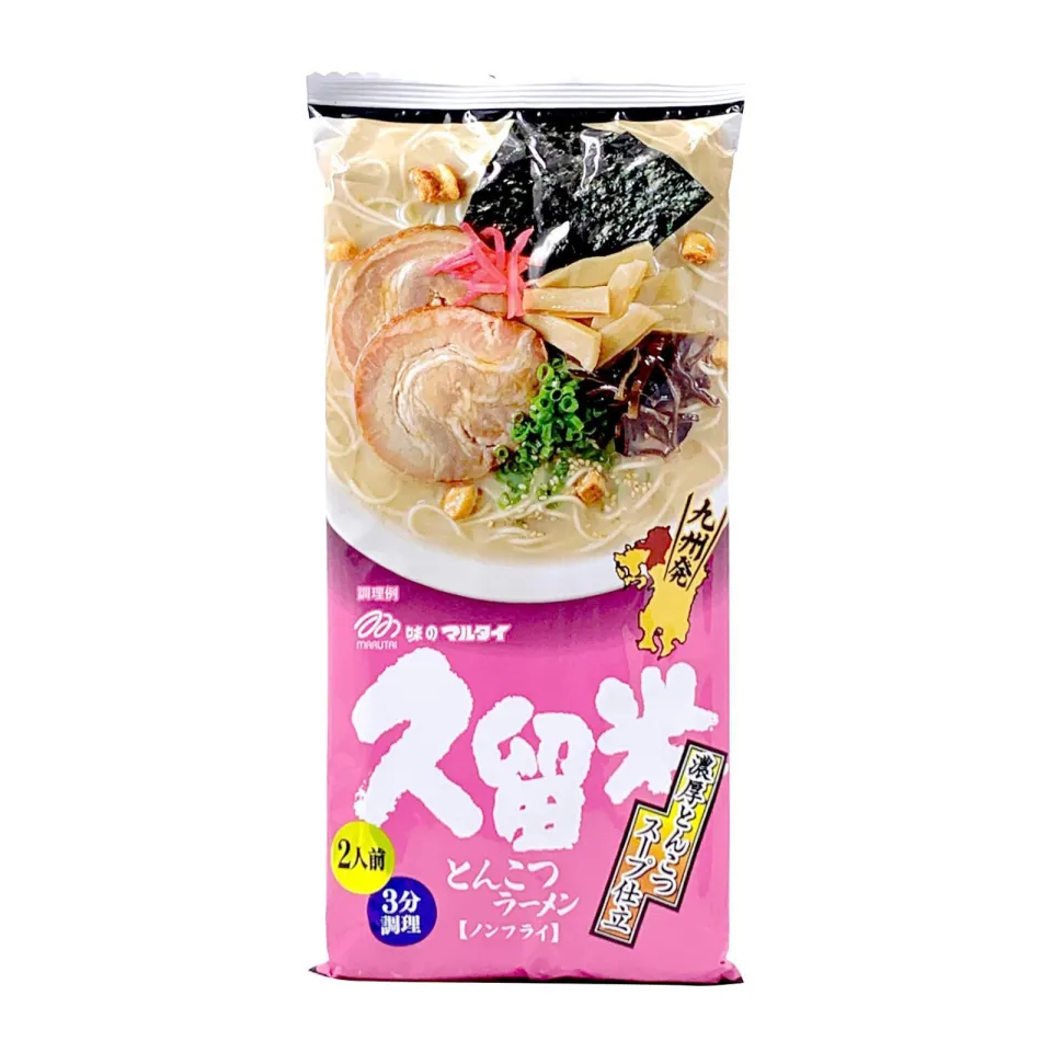 Marutai Pink Kurume Noko Tonkotsu Ramen Noodles (194g) | Shopee Singapore