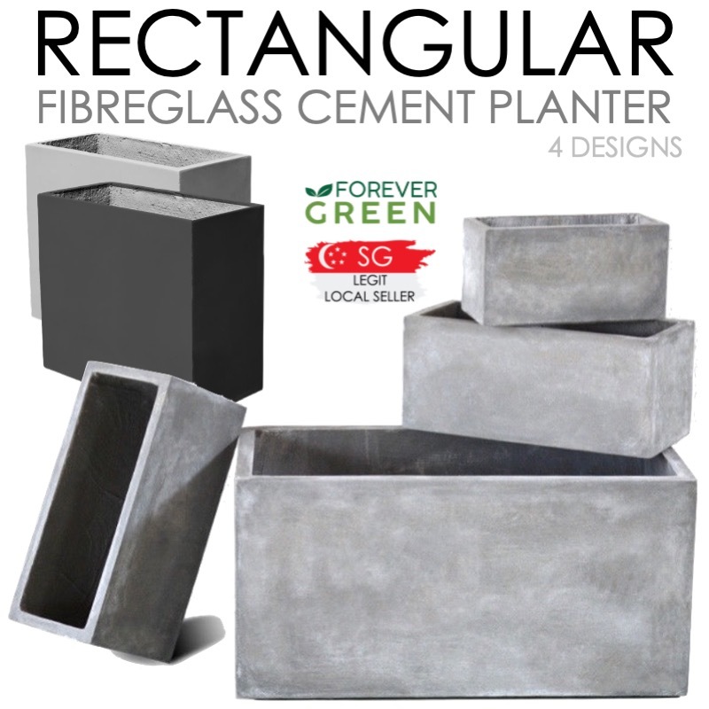 Rectangular Cement Pot Rectangle Fibreglass Pot Planter Fiberglass ...