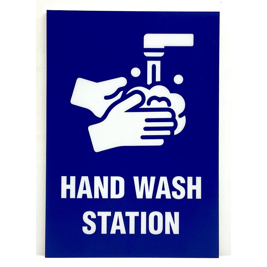 HAND WASH STATION SIGN/SIGNAGE | 148mm x 210mm | TOILET SIGN, NOTICE ...