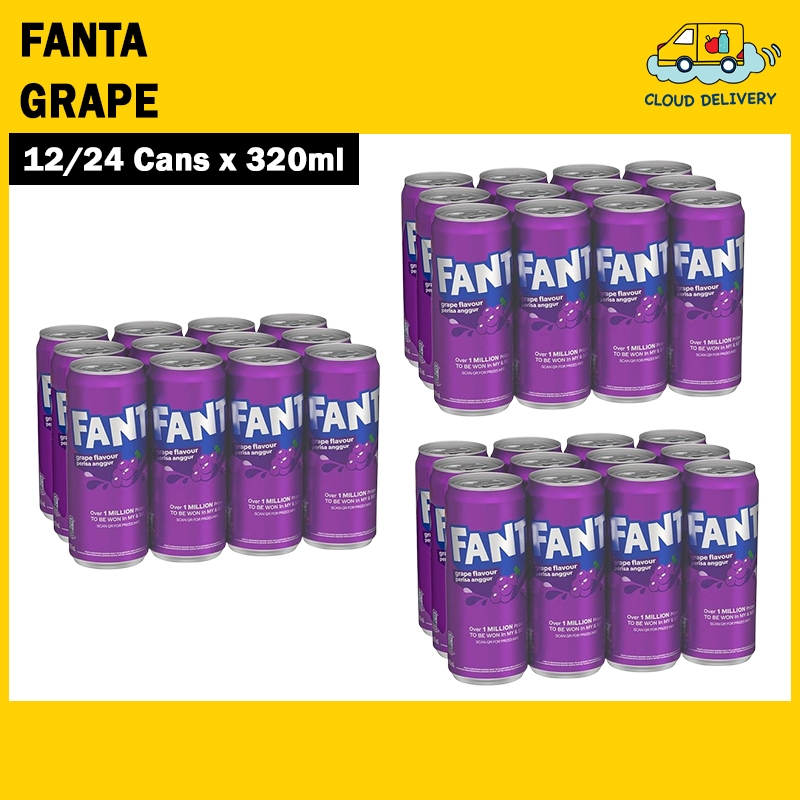 Fanta Grape Can Drink (12 x 320ml / 24 x 320ml) | Shopee Singapore