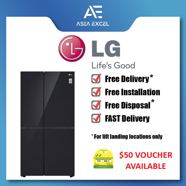 LG GS-B6473BM 647L BLACK GLASS MIRROR SIDE BY SIDE INVERTER REFRIGERATOR | Shopee Singapore
