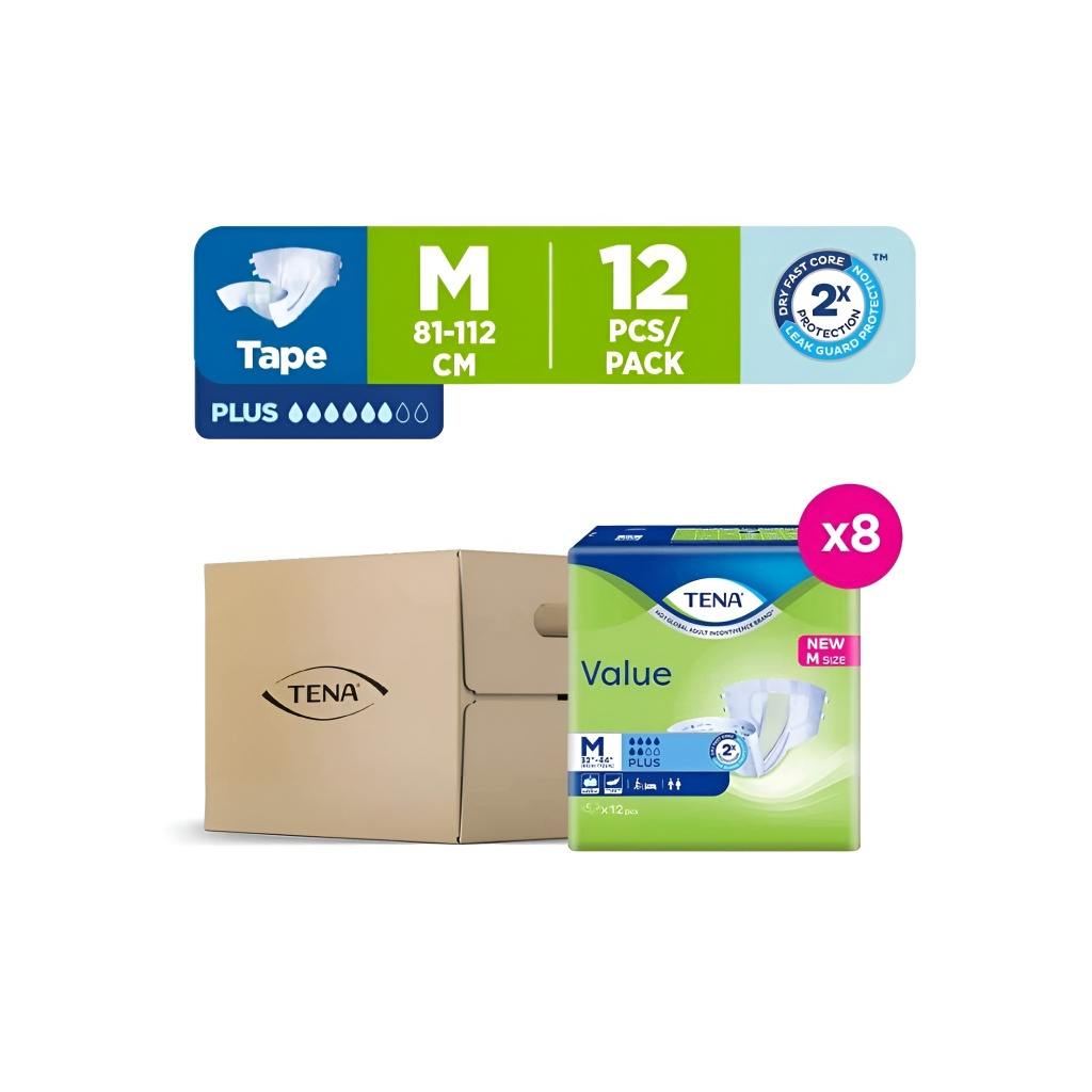 Tena Value Adult tape diapers Value Pack Incontinence disposable | Shopee Singapore