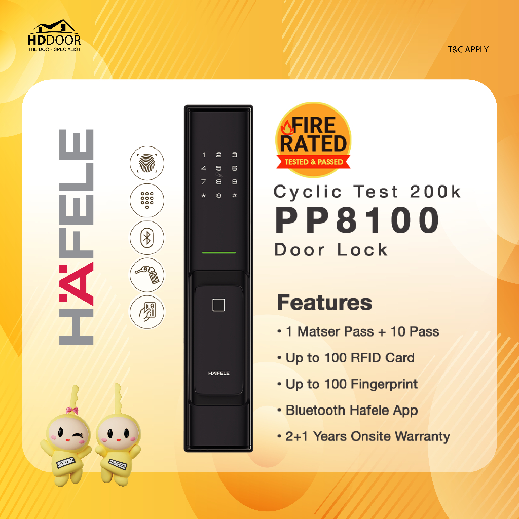 Hafele PP8100 Push-Pull Digital Door Lock | The Tech Show 2024 | Shopee ...