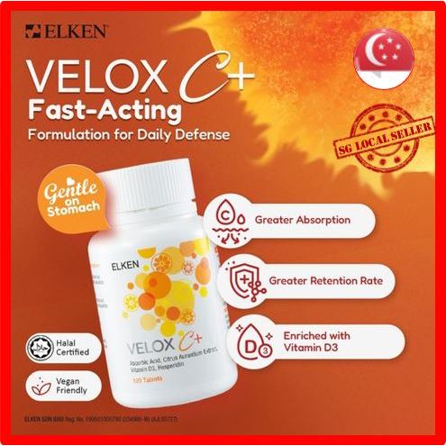 🇸🇬 [SG ready stock] Elken Velox C+ (120 Tablets) (100% authentic) Exp ...