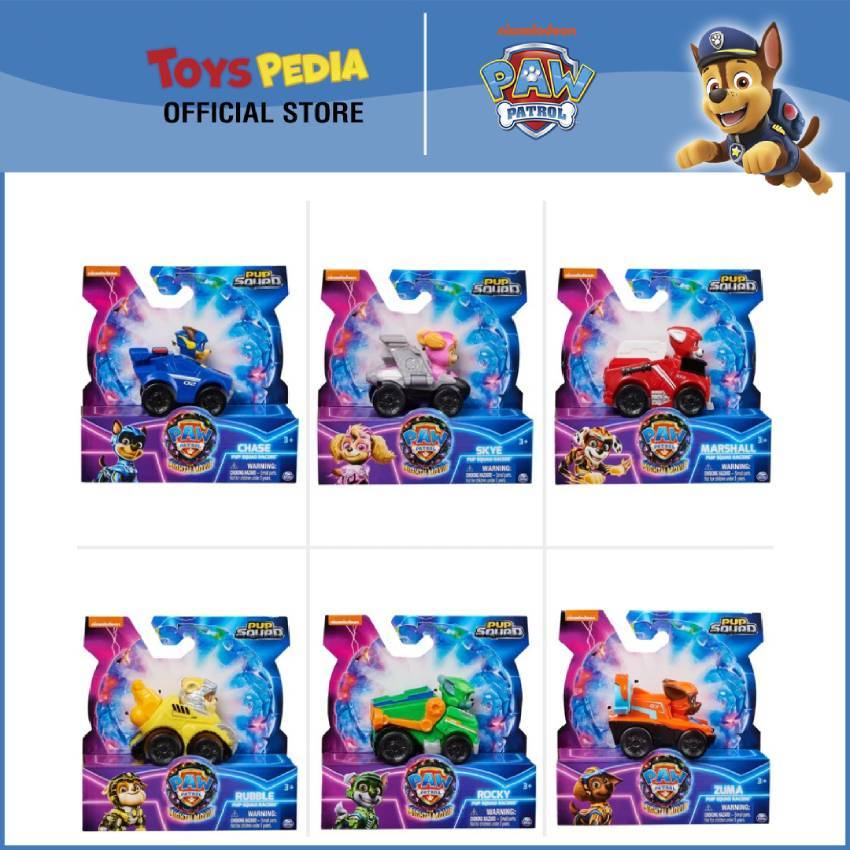 PAW Patrol: The Mighty Movie, Pup Squad Racers Collectible Vehicle ...