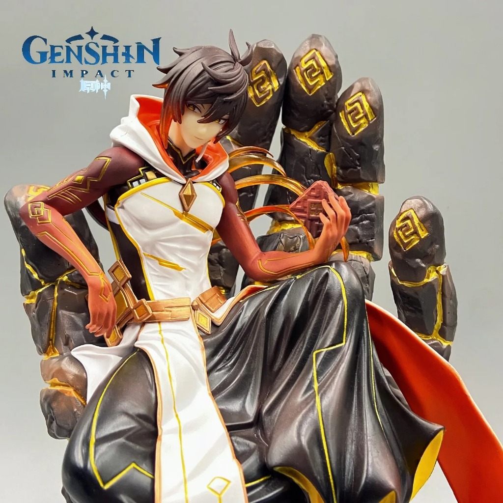 Authentic miHoYo 26cm Genshin Impact Figure Zhongli Lying Down Action ...