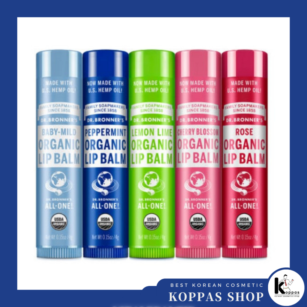 [Dr.BRONNER'S] Organic Lip Balm 5 Types (4g) | Shopee Singapore