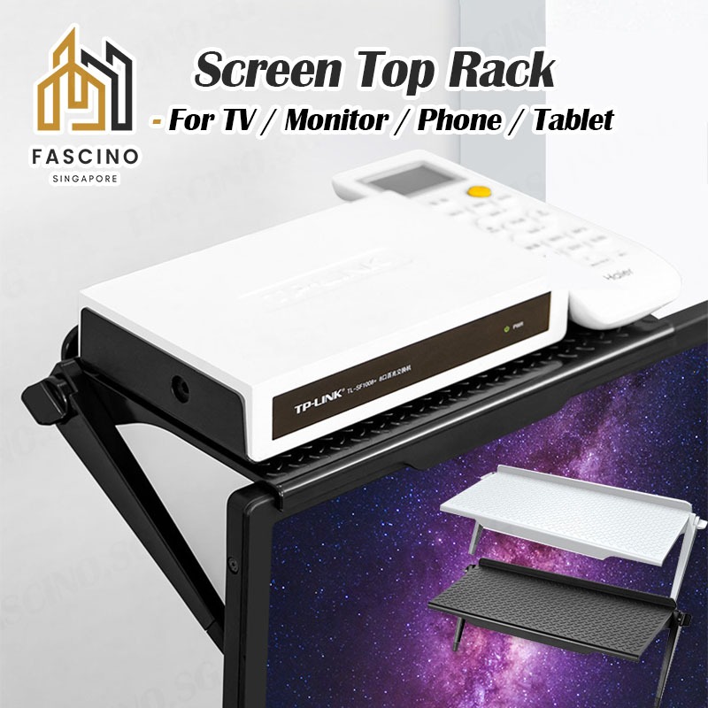 【SG】TV Box Shelf Screen Top Rack Storage Bracket Stand Monitor Wall ...