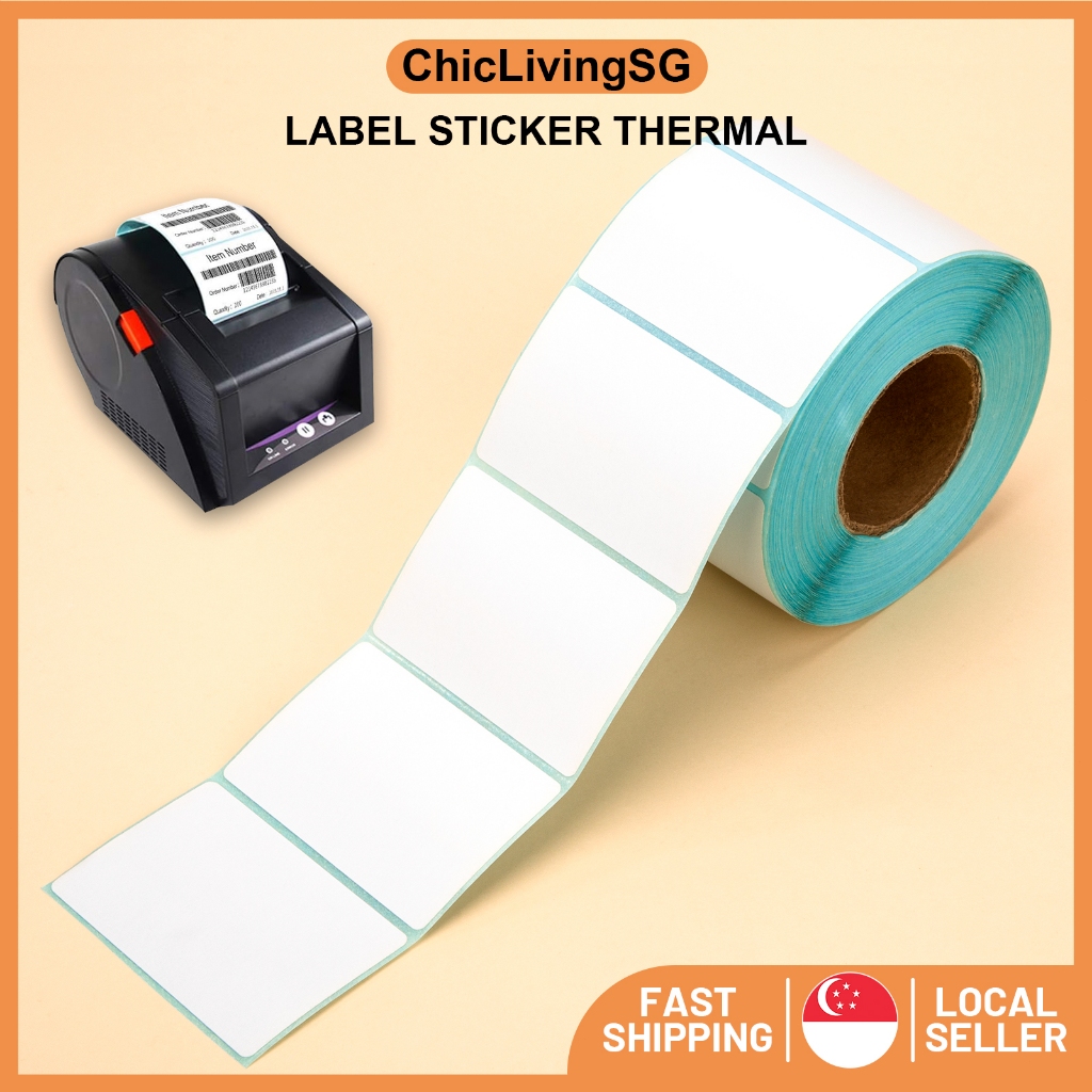 [SG] Premium Thermal Printer Label / 800Pcs Self Adhesive Thermal Label ...