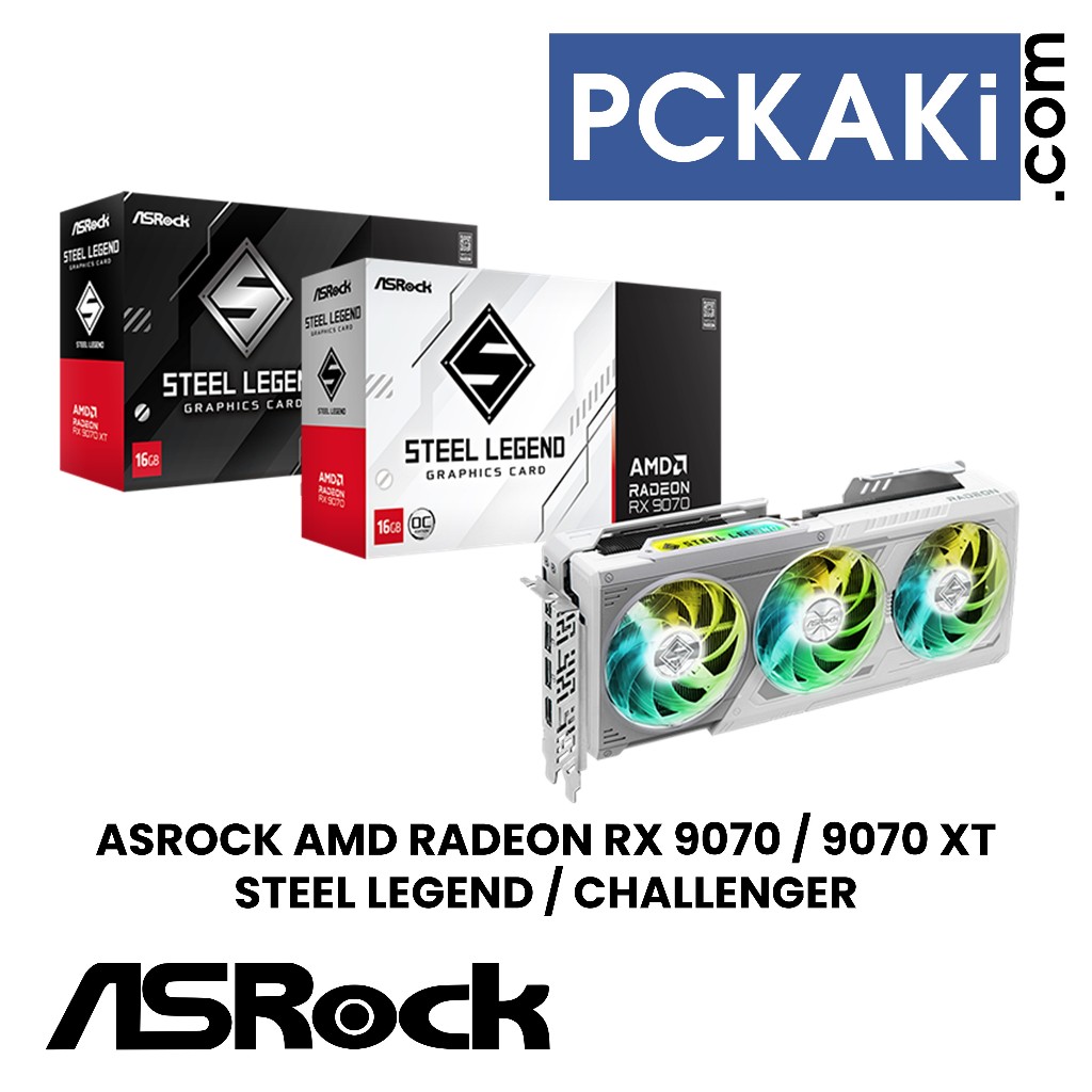 ASROCK AMD RADEON RX 9070 / 9070 XT - CHALLENGER / STEEL LEGEND OC ...