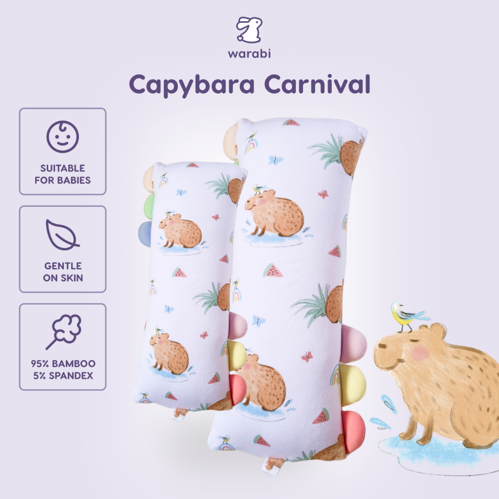 🇸🇬 WARABI Capybara Carnival Snuggle Buddy Organic Bamboo Hypoallergenic ...