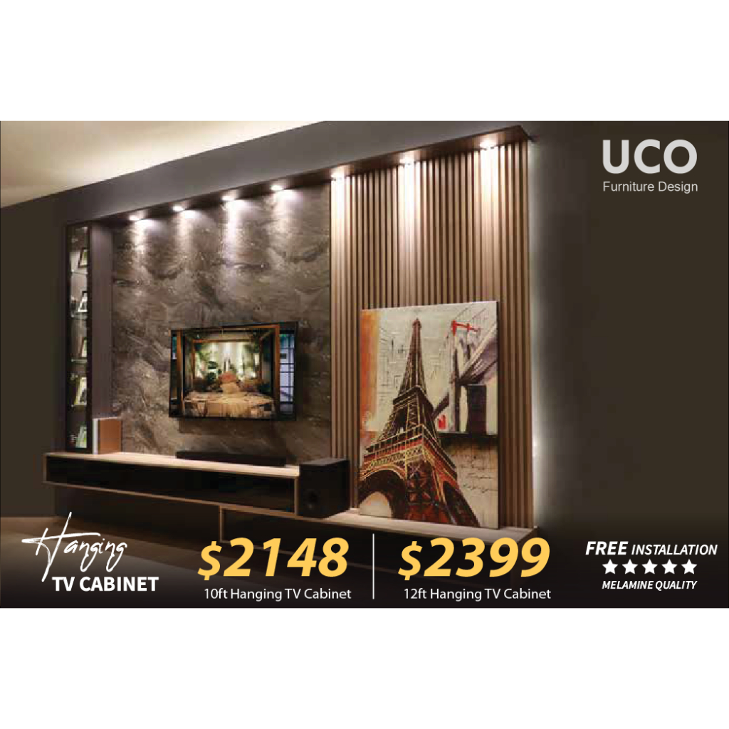 UCO HWTC13 12FT FULL HEIGHT HANGING TV CABINET | Shopee Singapore