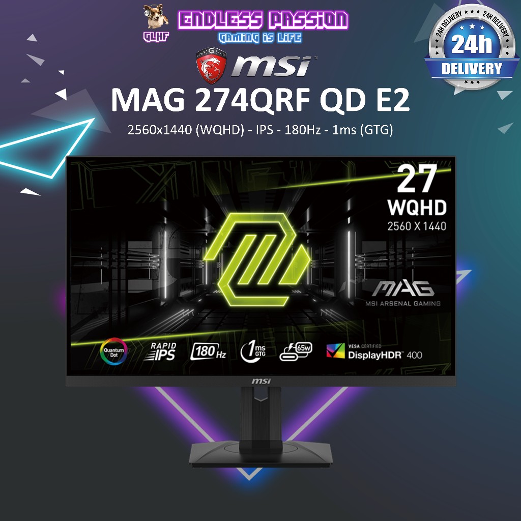 MSI MAG 274QRF QD E2 Gaming Monitor | Shopee Singapore