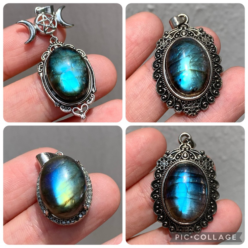 Labradorite Pendant Charm (moonstone crystal, blue, necklace bracelet ...
