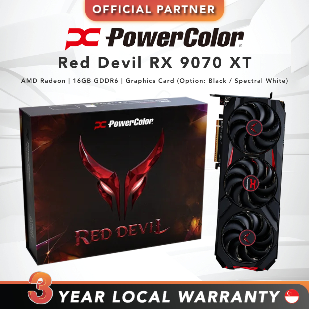 [FAST SHIP] Powercolor Red Devil AMD Radeon RX 9070 XT | 16GB GDDR6 ...
