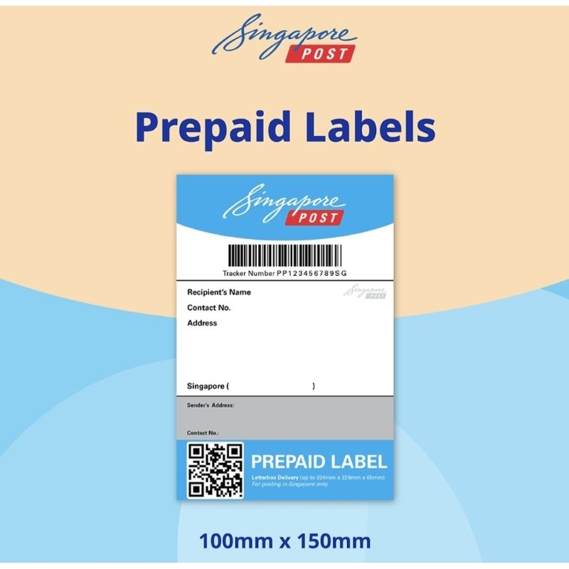 Singpost Tracked Letterbox Prepaid Label | Shopee Singapore