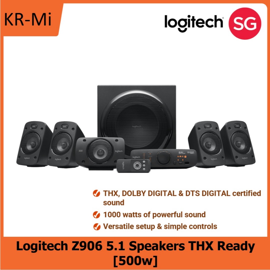 Logitech Z906 5.1 Speakers THX Ready [500w] (1 Year Logitech Warranty ...