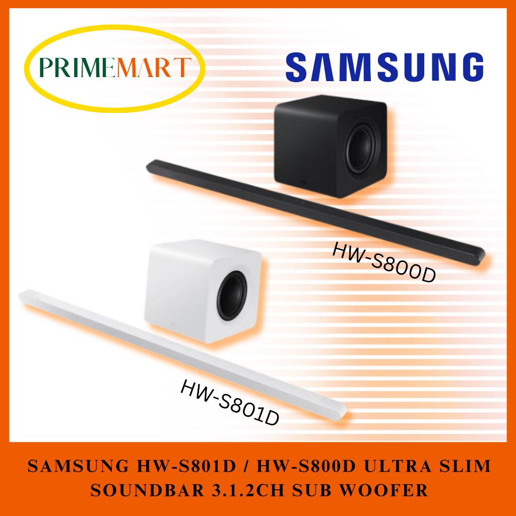 SAMSUNG HW-S801D / HW-S800D ULTRA SLIM SOUNDBAR 3.1.2CH SUB WOOFER ...