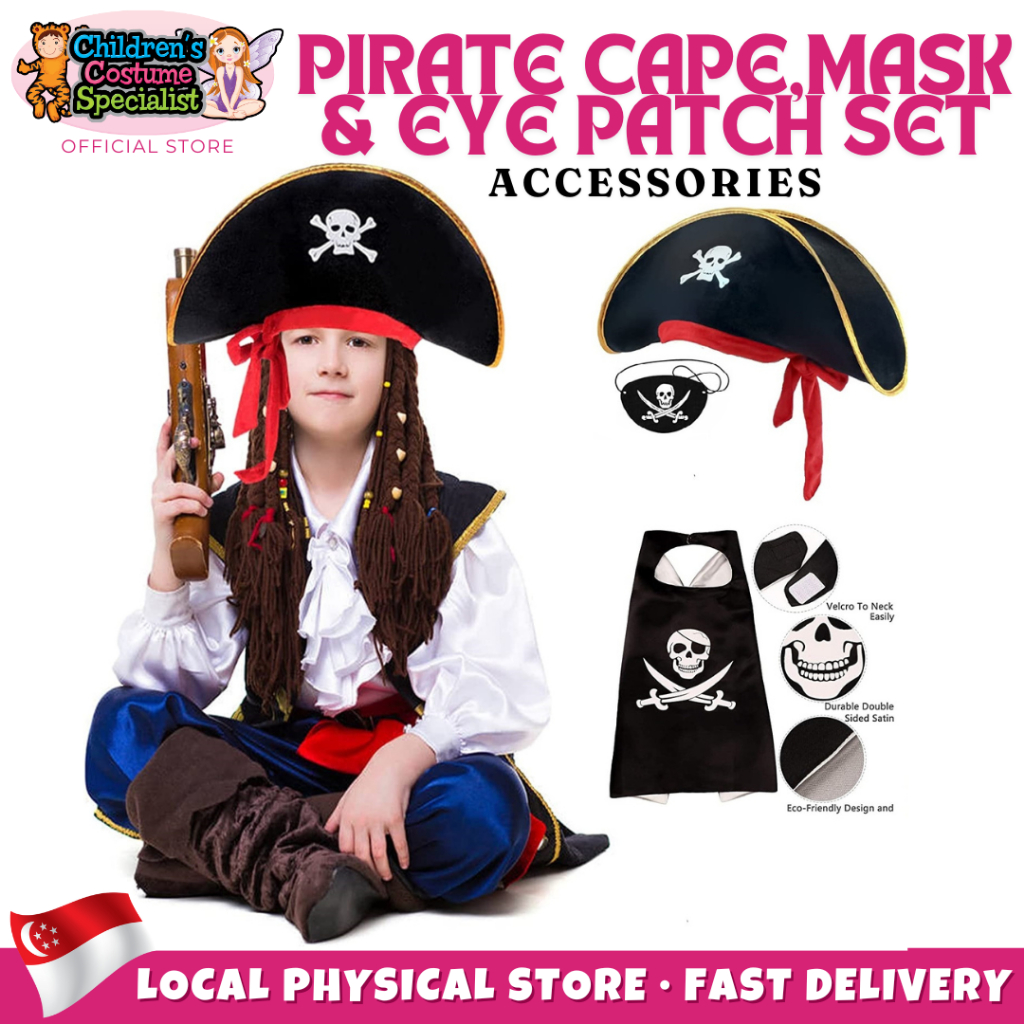 Halloween Adult and Kid's Party Pirate Hats Caribbean Pirate Headgear ...