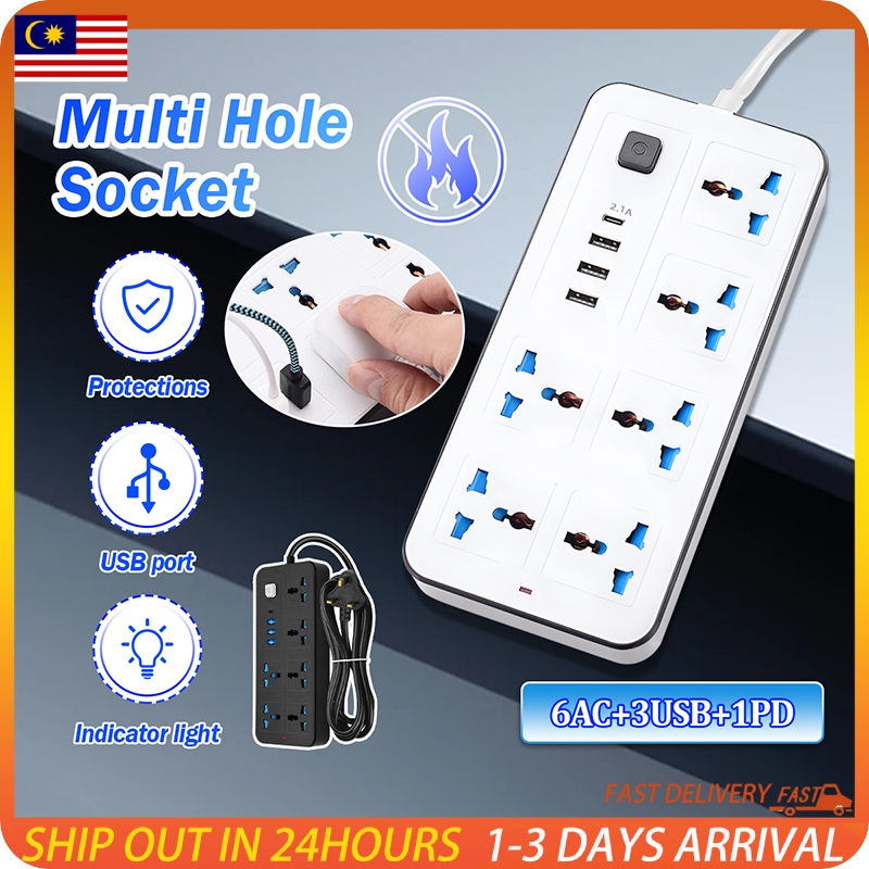 Power Socket USB Port Conversion Socket Extension Cord Universal Power ...