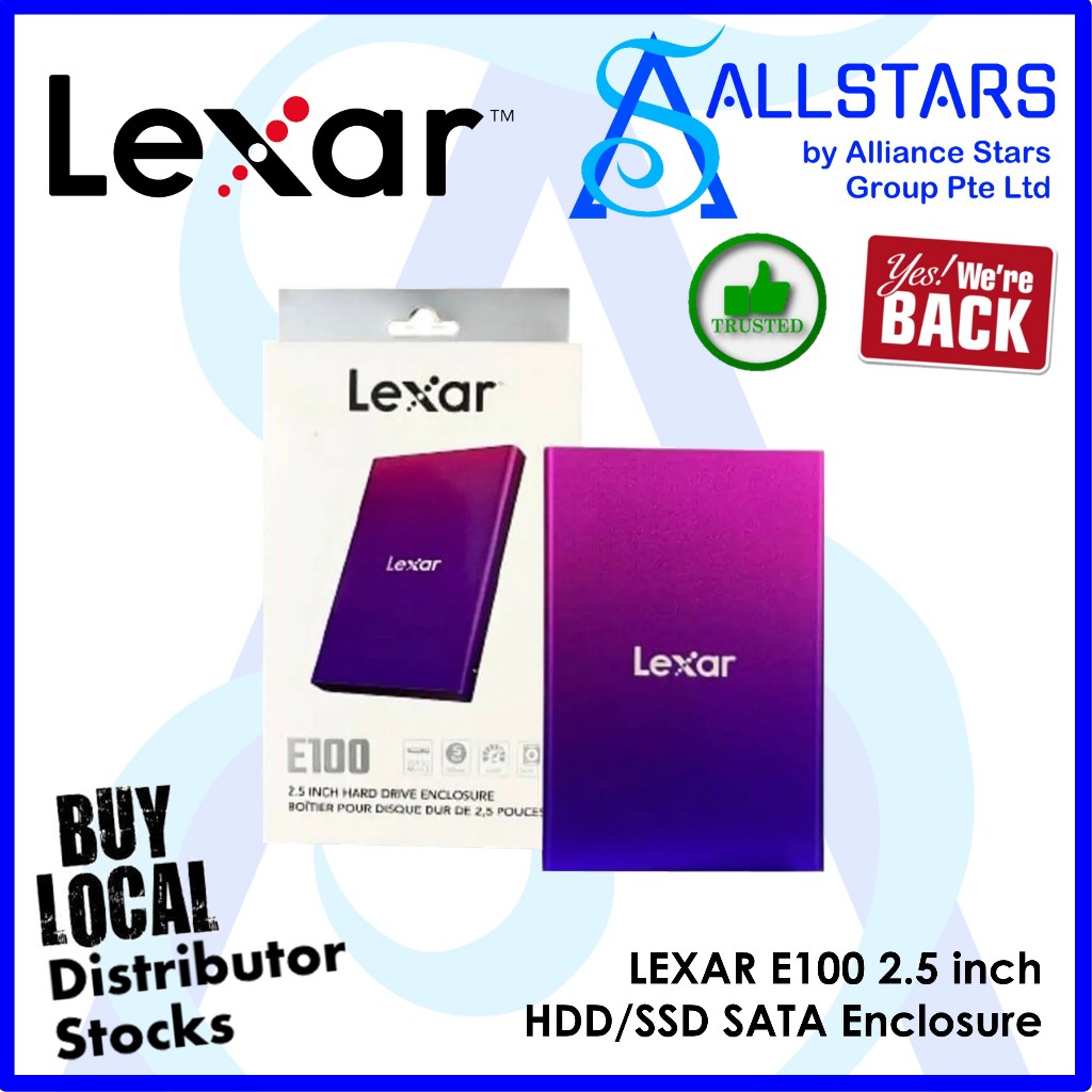 LEXAR E100 2.5 inch HDD / SSD Enclosure USB3.2 Gen1 Type-A (LPAE100 ...